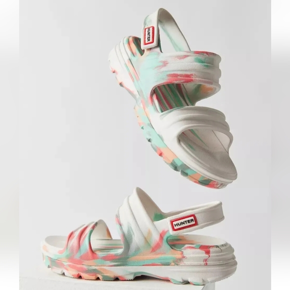 Hunter | Shoes | New Hunter Bloom Algae Marble Sandal | Poshmark